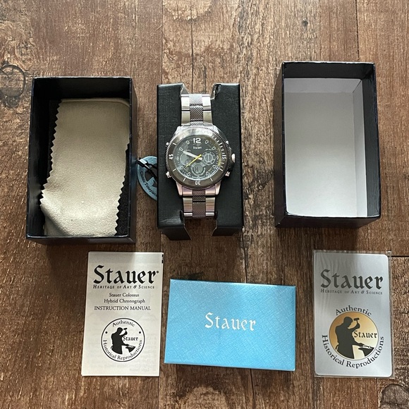 Accessories | Nwt Authentic Stauer Chronograph Water Resistant Mens ...